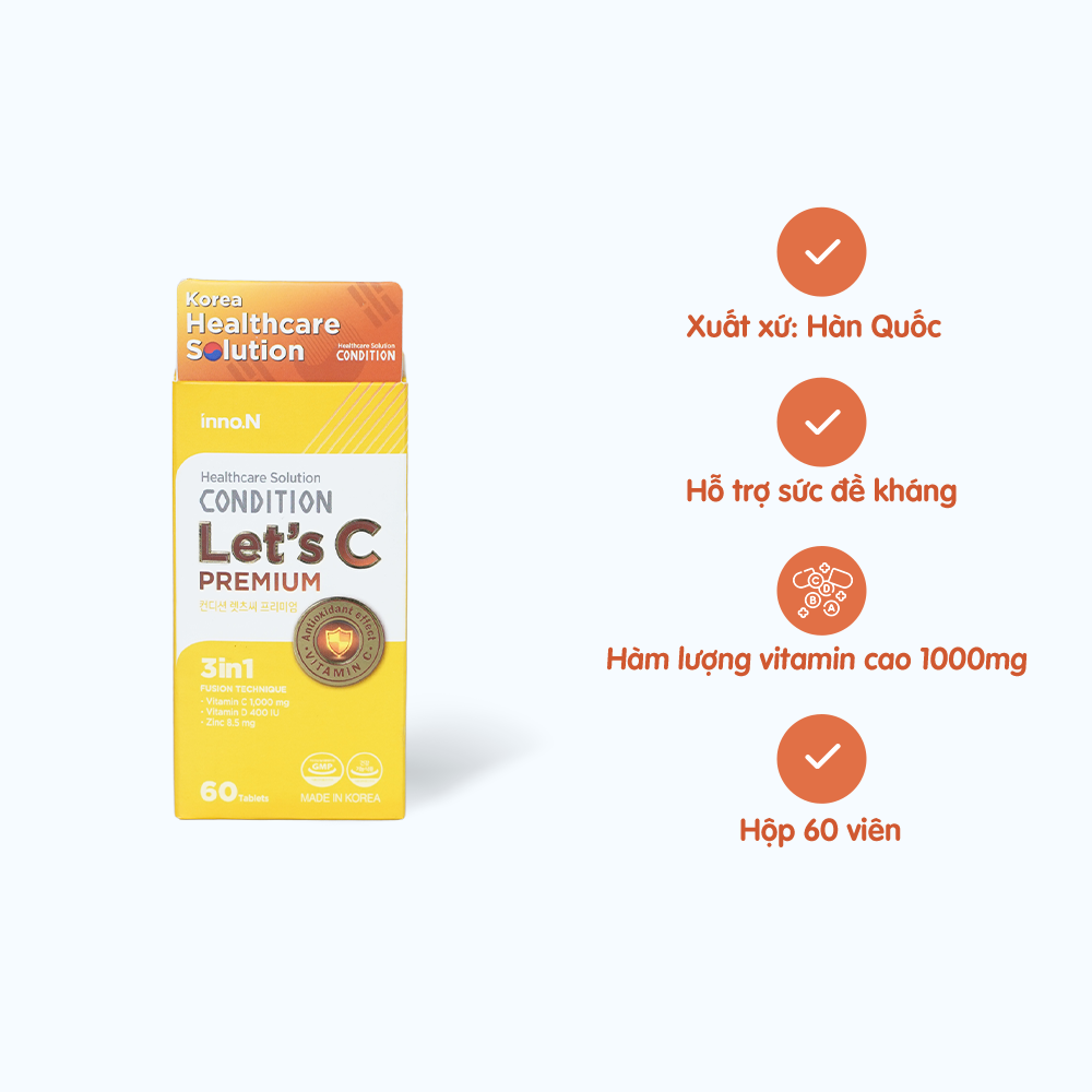 Thực phẩm bảo vệ sức khỏe bổ sung vitamin C inno.N Condition Let's C ...