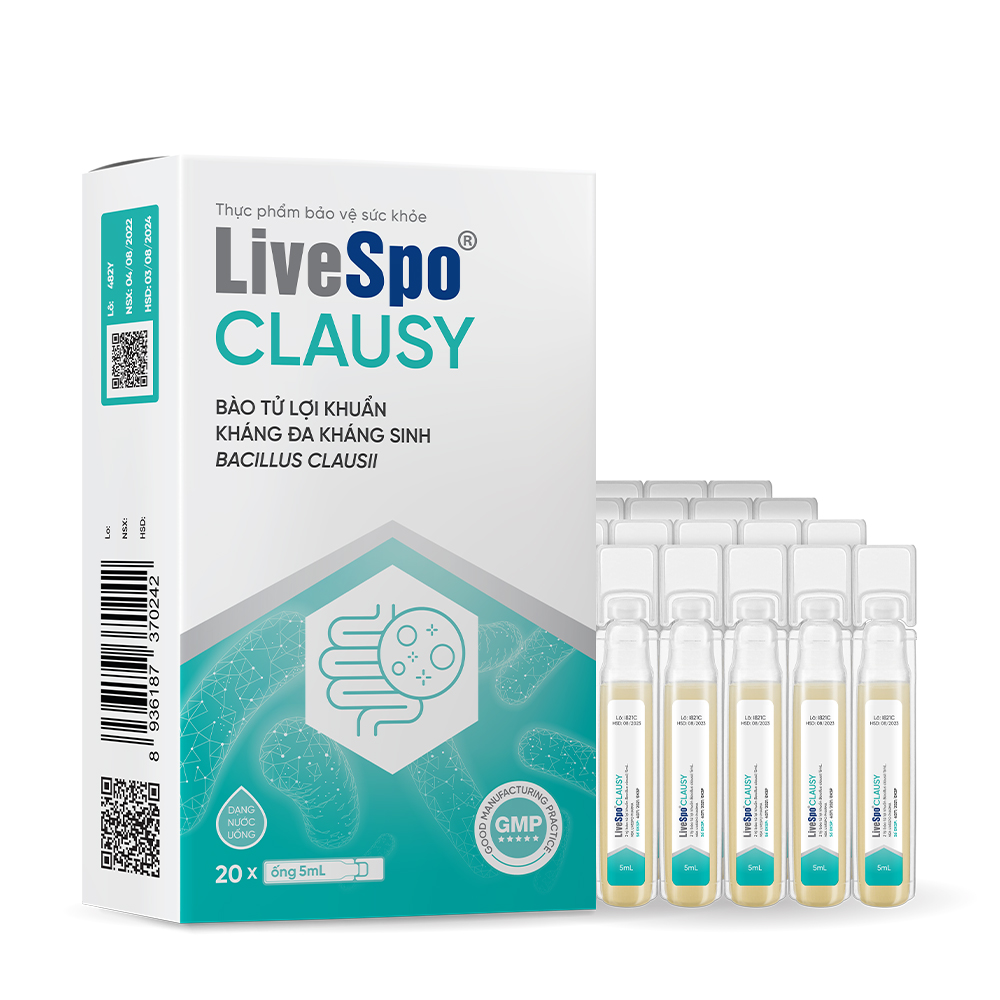 Bổ sung men vi sinh LiveSpo CLAUSY (Hộp 20 ống)