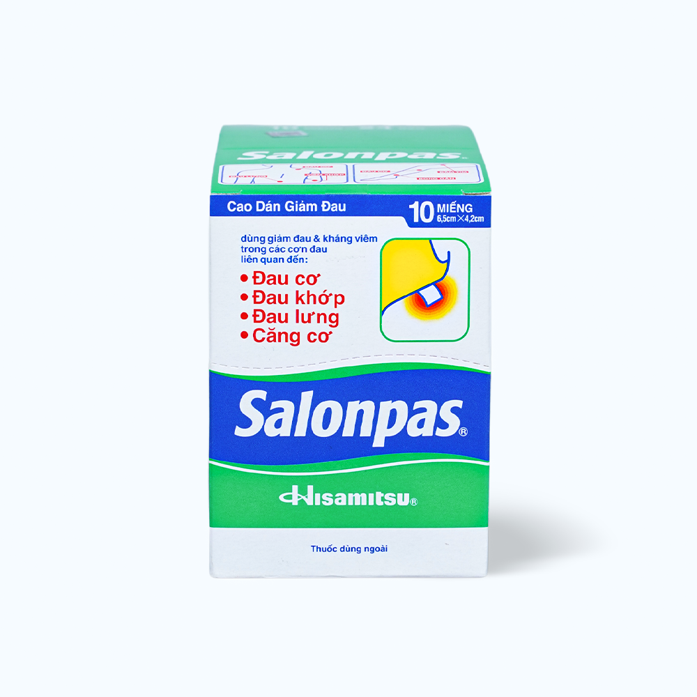 Salonpas (Hộp 24 bao x 10 miếng) (6.5cmx4.2cm)
