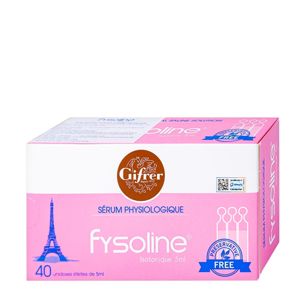 Dung dịch vệ sinh mắt, mũi hàng ngày cho trẻ Fysoline Gifrer(Hộp 40 ống)