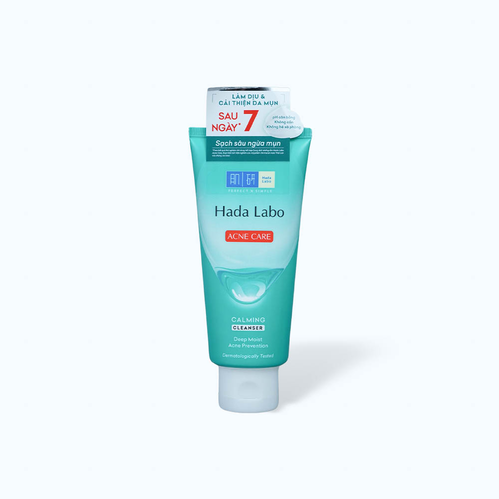 Kem rửa mặt cho da mụn và nhạy cảm Hada Labo Acne Care Calming Cleanser ...