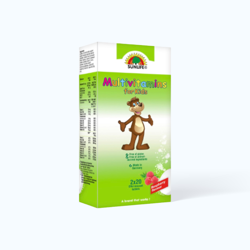 Viên uống Sunlife Multivitamin For Kids hỗ trợ phát triển xương răng ở ...