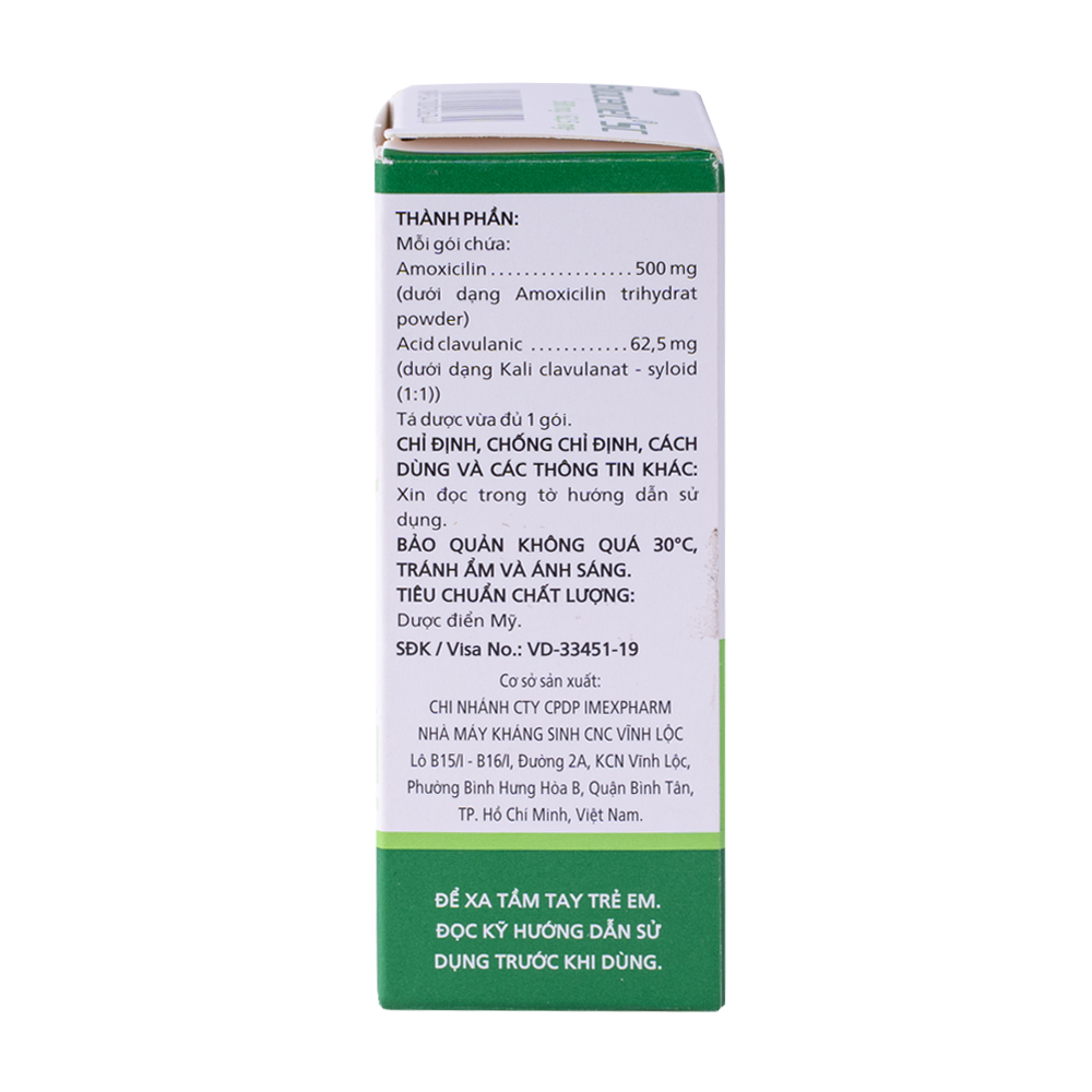 Bột pha hỗn dịch uống Biocemet SC 500mg/62.5mg điều trị nhiễm khuẩn ...