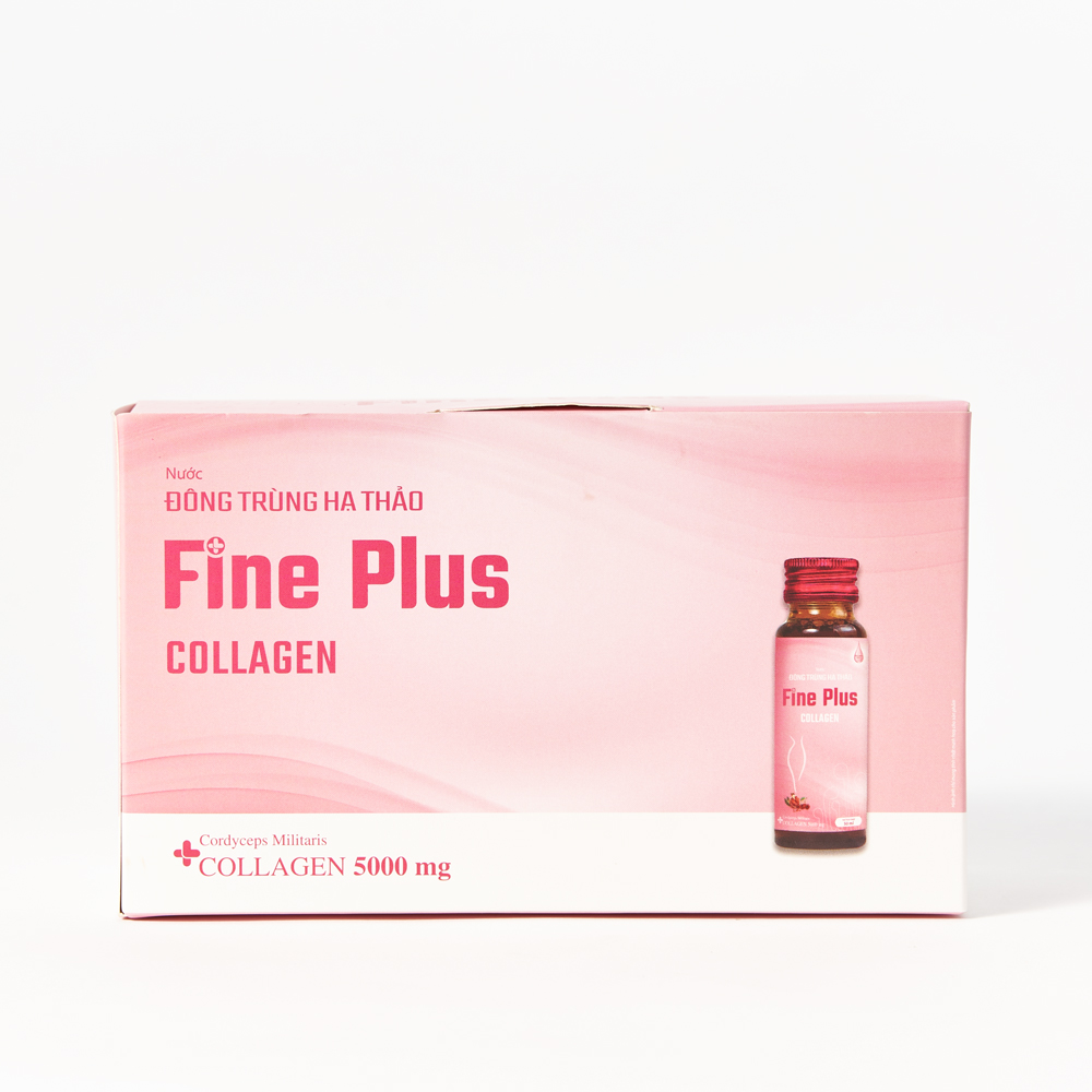 Nước uống đông trùng hạ thảo Fine Plus Collagen 5000mg (Hộp 50ml x 10 chai)