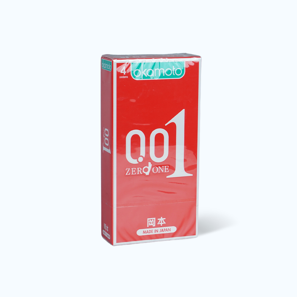 Bao Cao Su siêu mỏng Okamoto Zero One 0.01 PU (Hộp 4 Cái)
