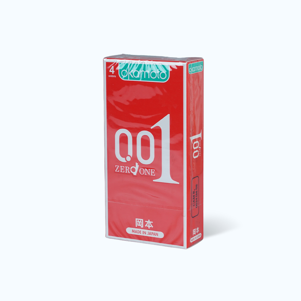 Bao Cao Su siêu mỏng Okamoto Zero One 0.01 PU (Hộp 4 Cái)
