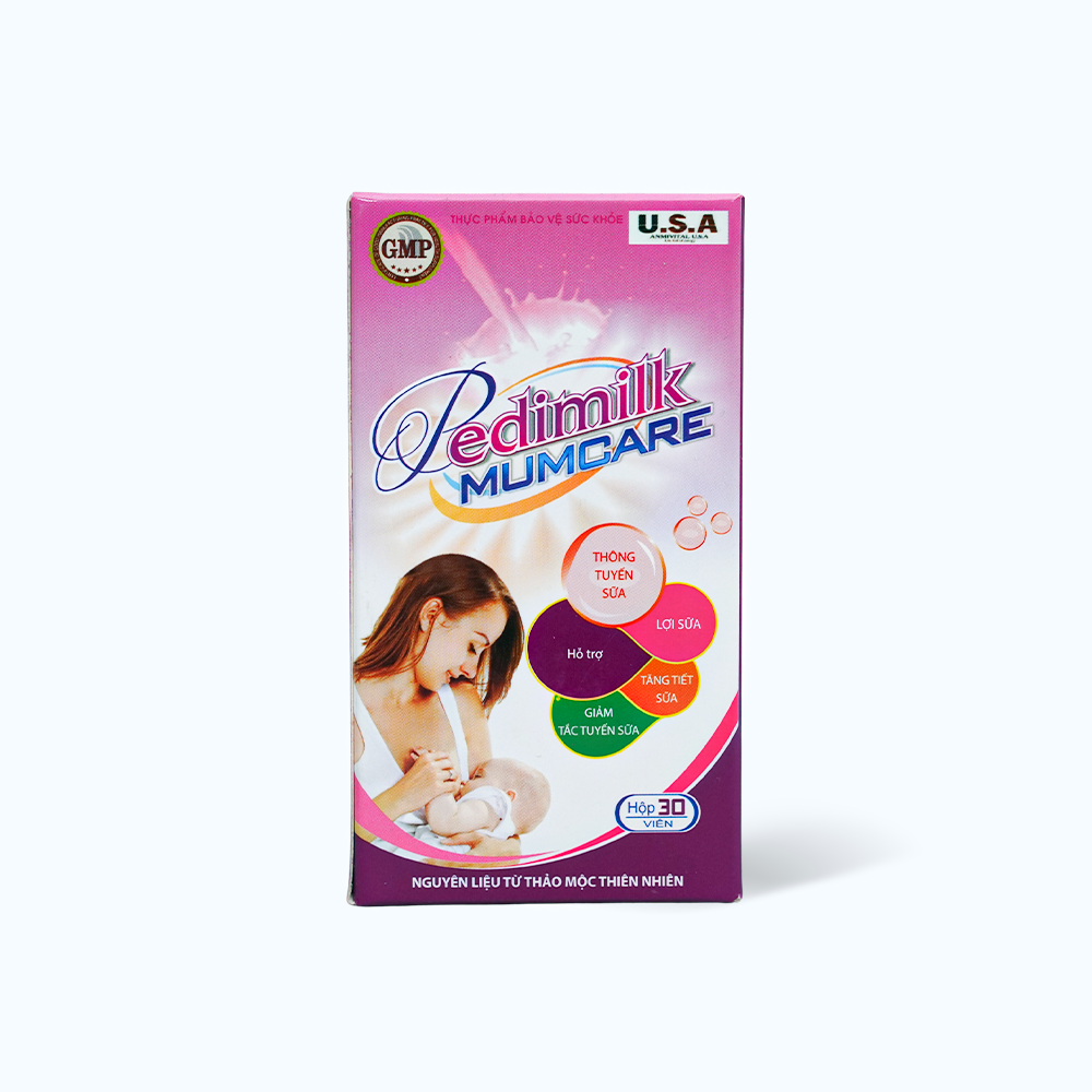 Viên uống PEDIMILK Mumcare tăng tiết sữa cho mẹ bỉm (Hộp 30 viên)