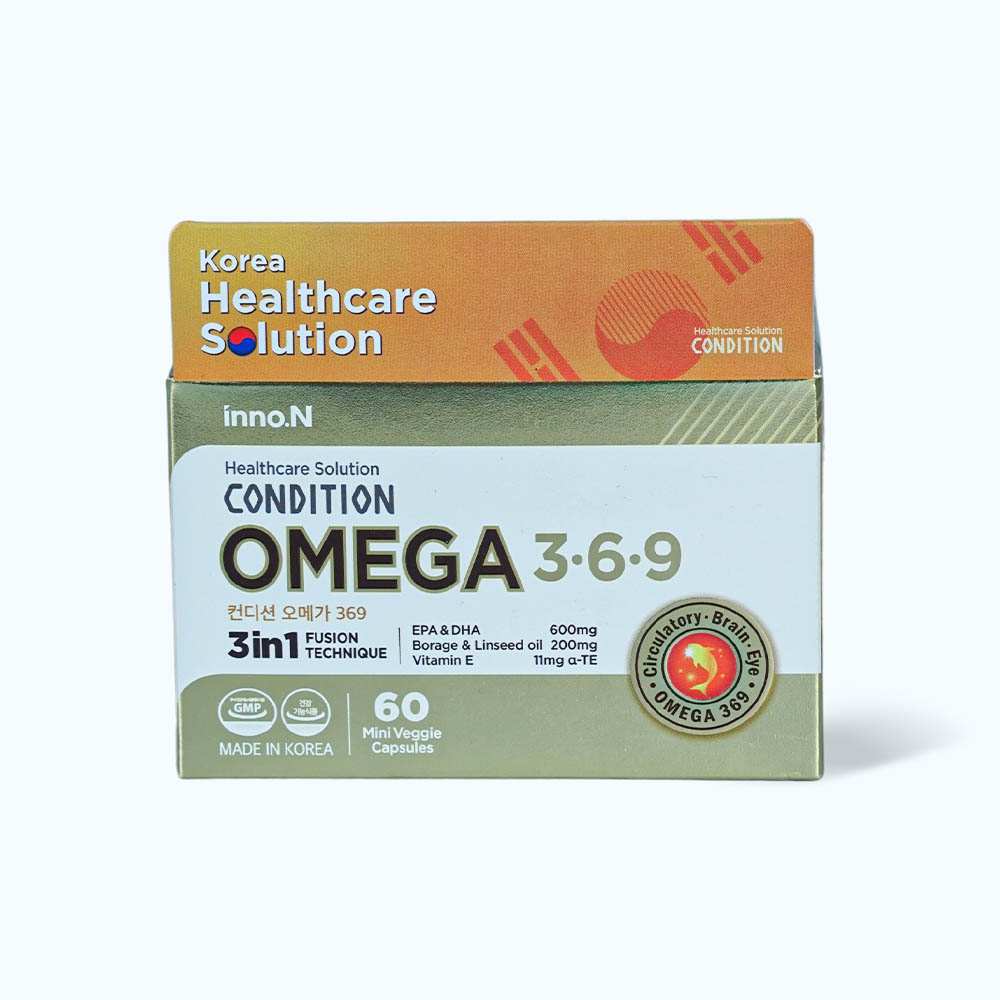 Bổ sung Omega 3 INNO.N Condition Omega 369 (6 vỉ x 10 viên)