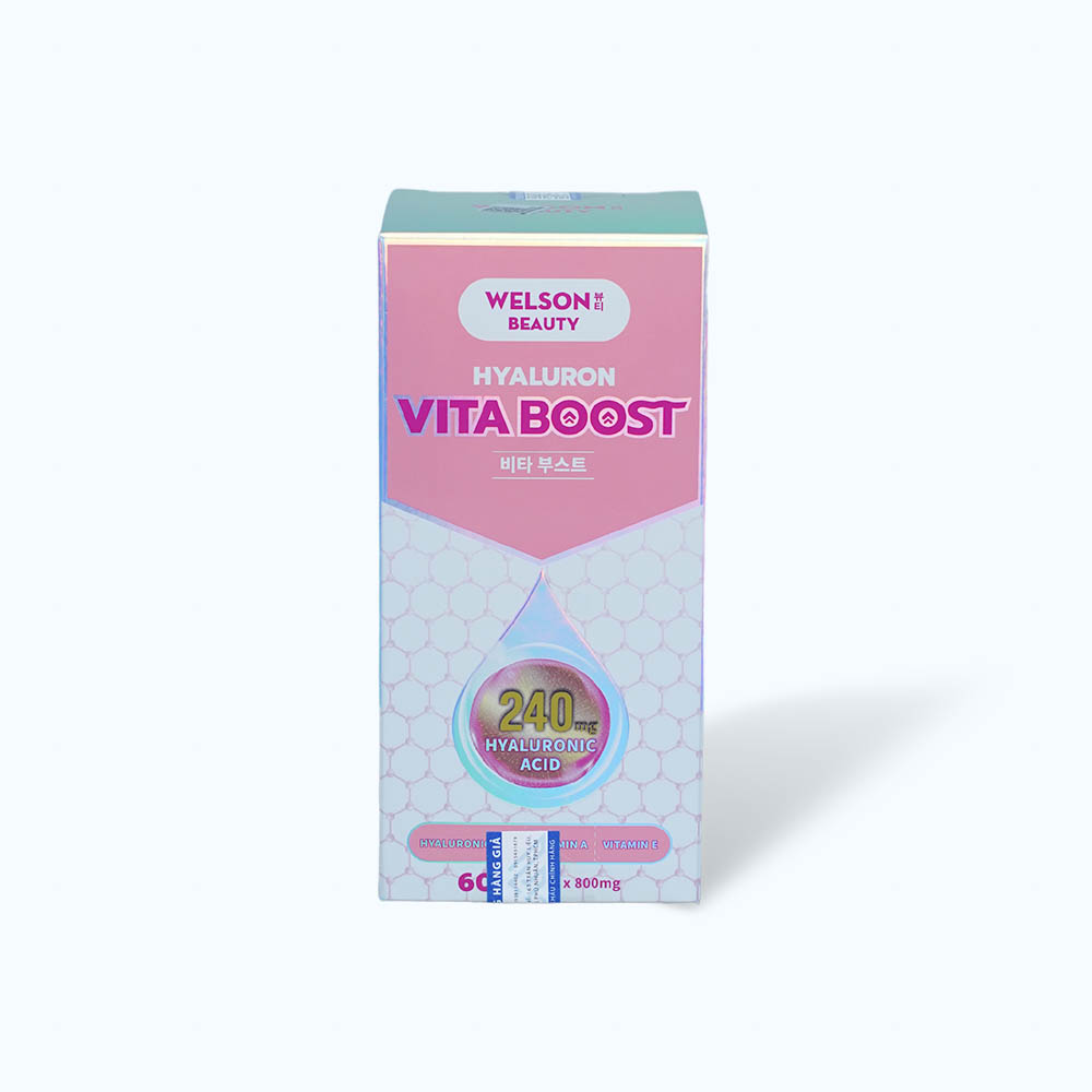 Viên uống WELSON BEAUTY Hyaluron Vita Boost 240mg hỗ trợ cấp ẩm đẹp da ...