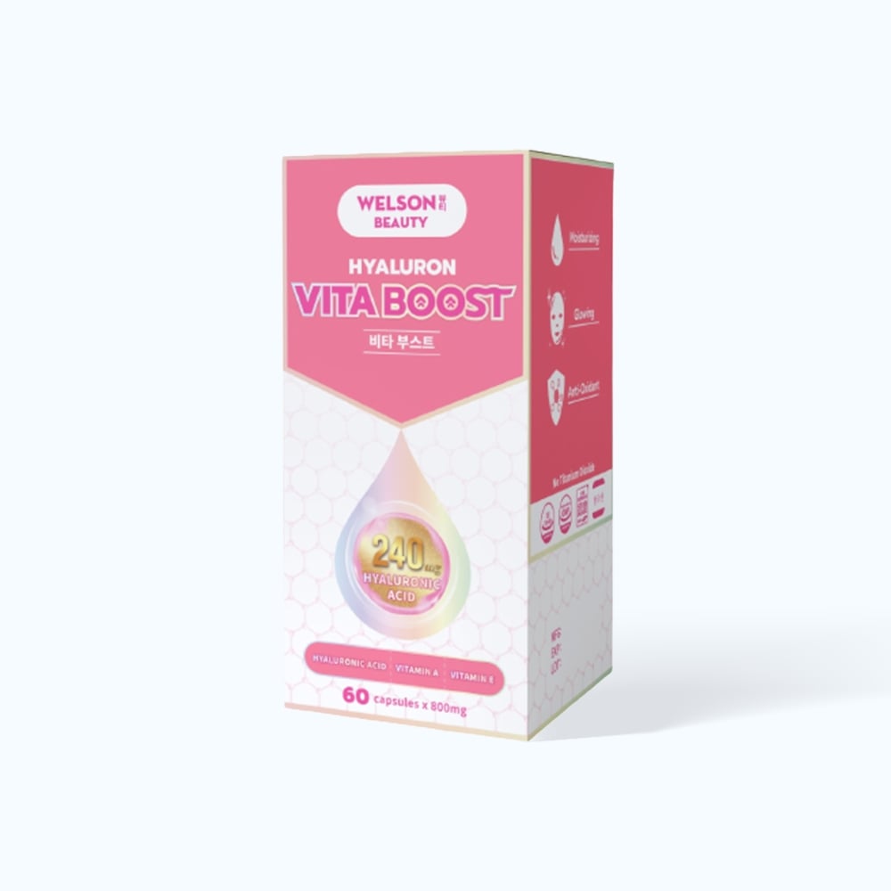 Viên uống WELSON BEAUTY Hyaluron Vita Boost 240mg (Hộp 60 viên)