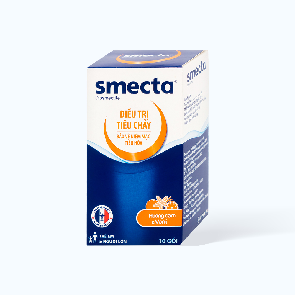 Smecta hương cam và vani (Hộp 10 gói)