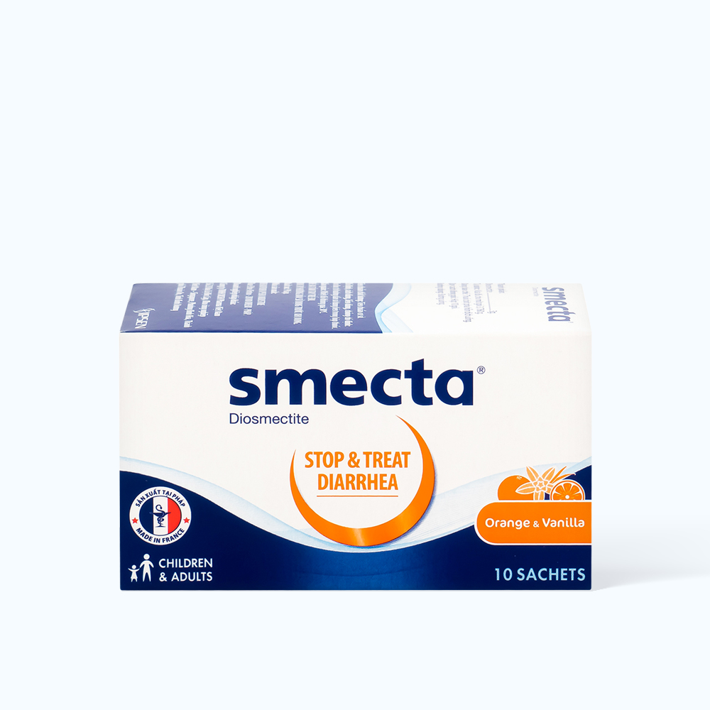 Smecta hương cam và vani (Hộp 10 gói)