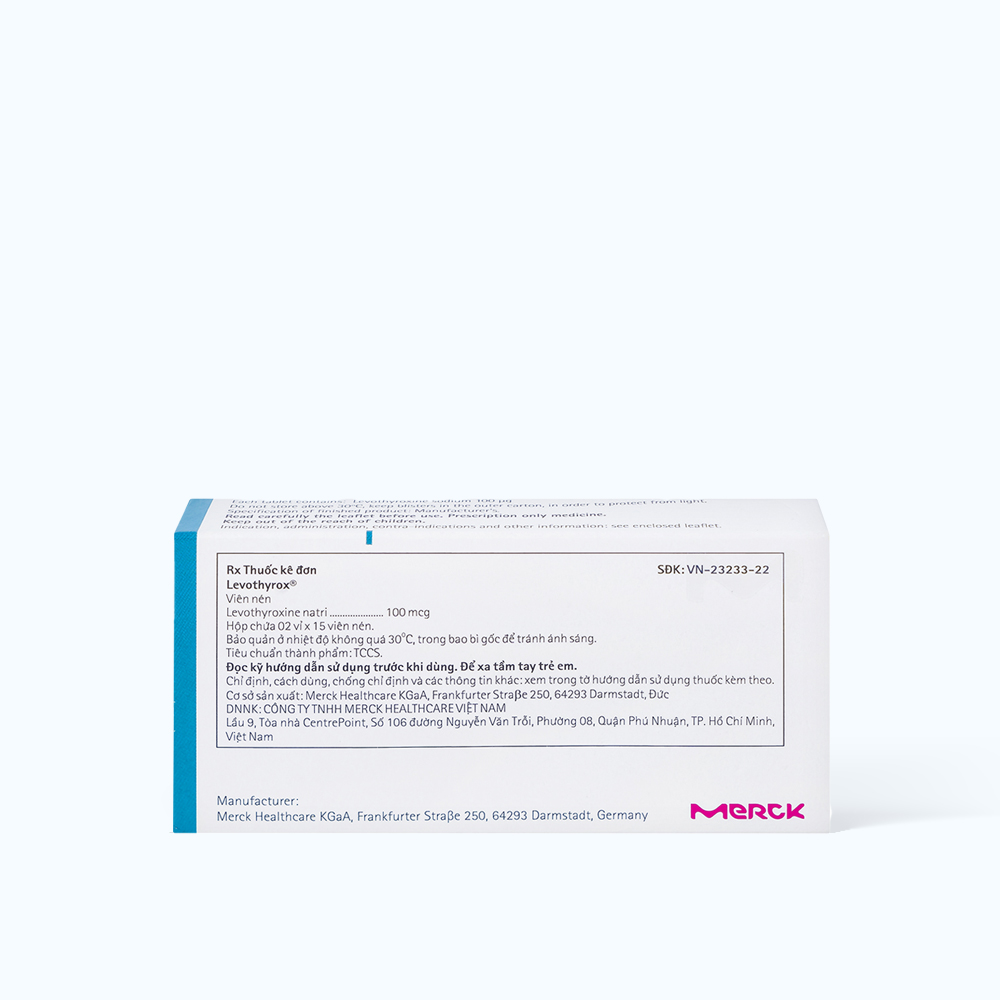 Levothyrox 100mcg (2 vỉ x 15 viên)