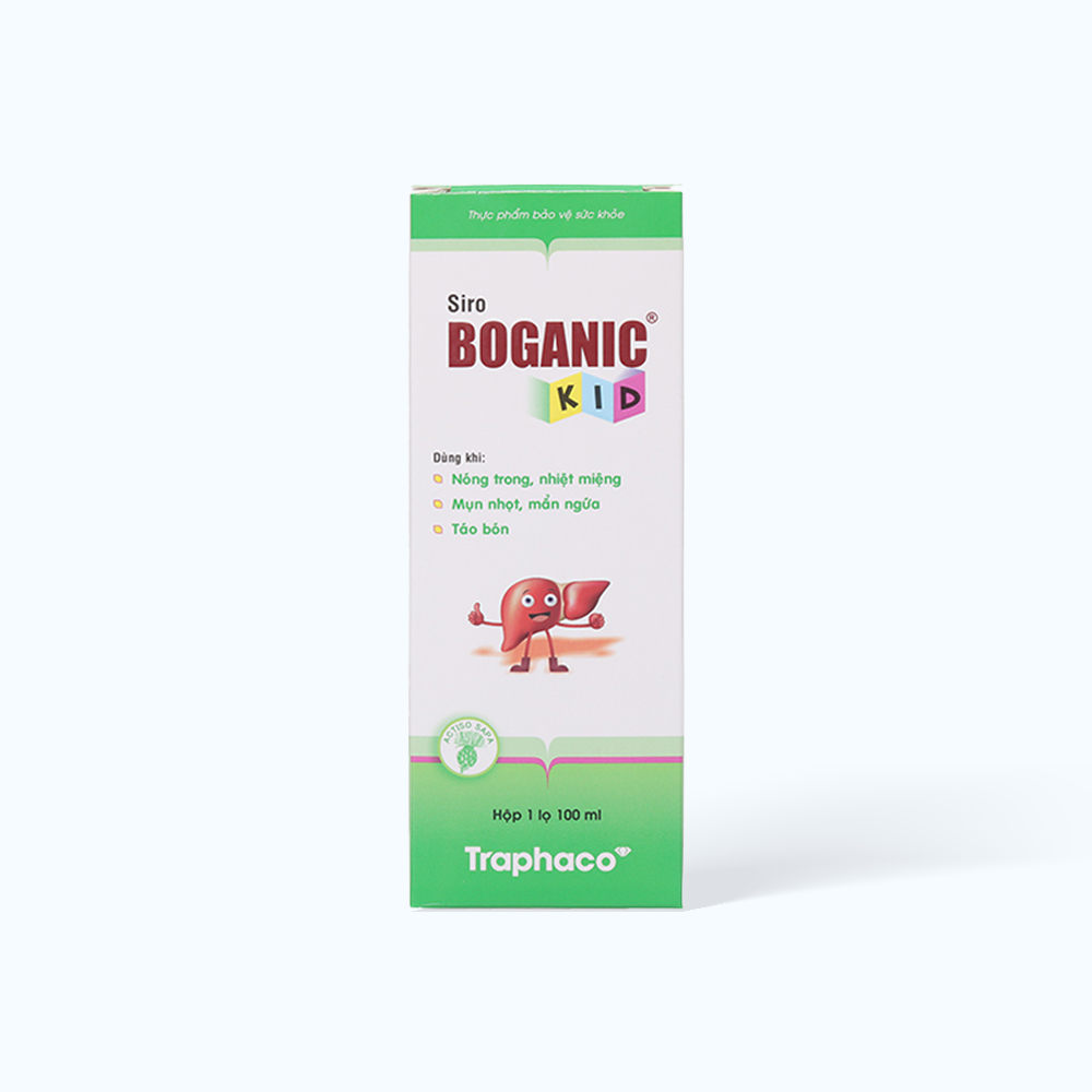 Siro Boganic Kid thanh nhiệt, hỗ trợ giảm táo bón cho trẻ (Chai 100ml)